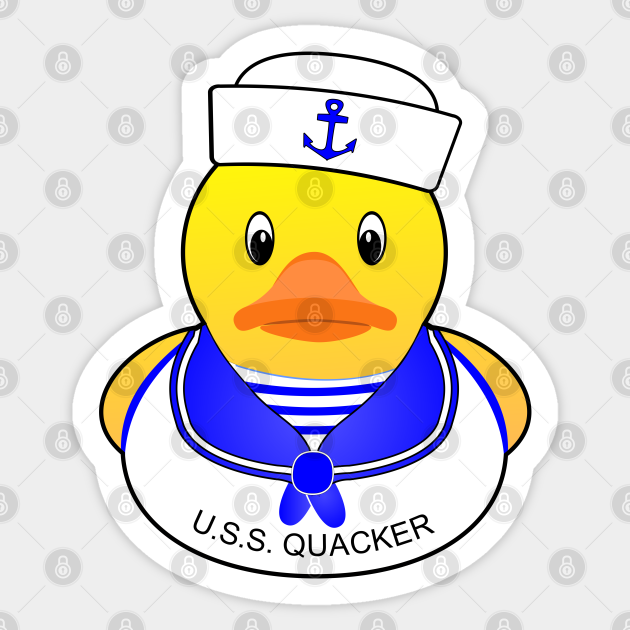 Cool Rubber Duck Sailor Duck Sticker Teepublic